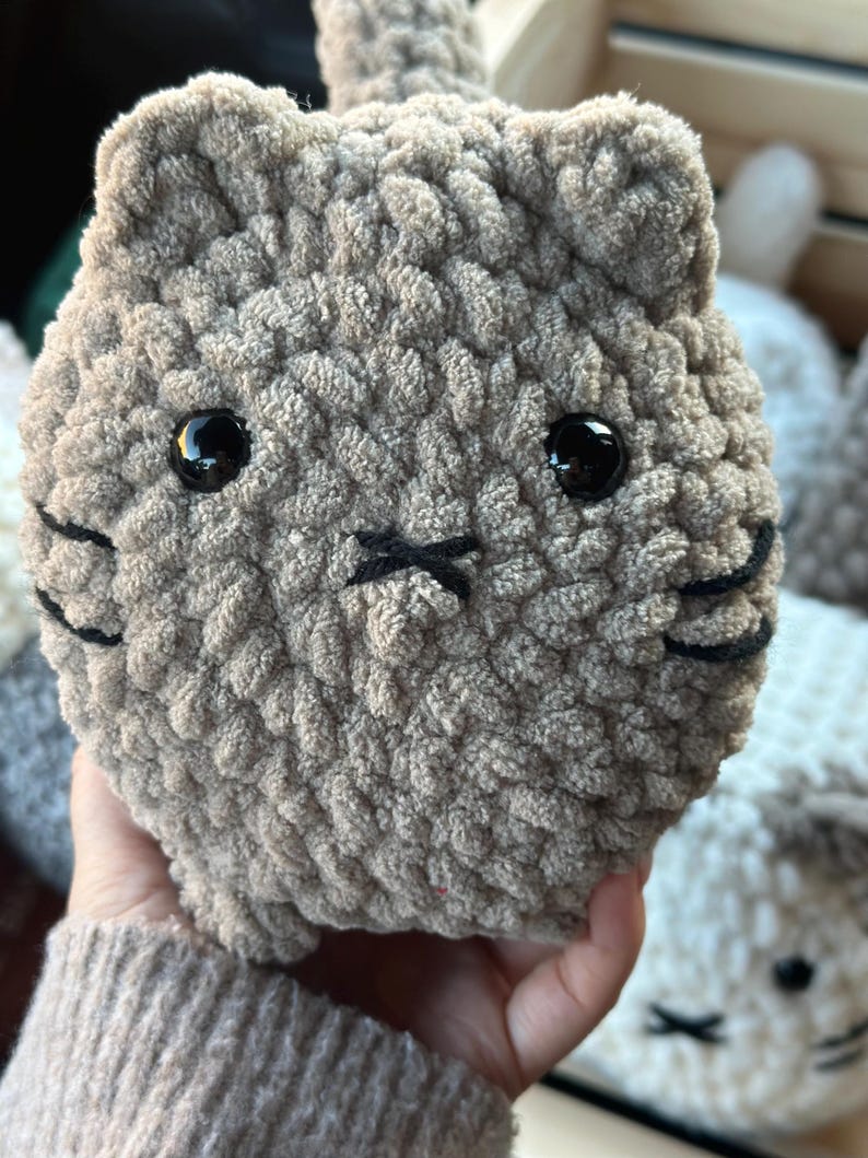 Cat Crochet Plushie Amigurumi, Cat Loaf - Etsy