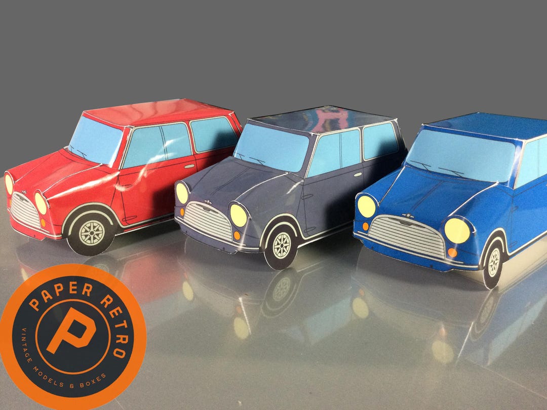 MINI Cooper Saloon Car Paper Model Kit D – Classic Car Printable (x3 A4 ...