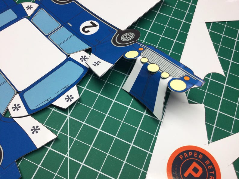 MINI Cooper Rally Car Paper Model Kit A – Classic Car Printable (x3 A4 ...