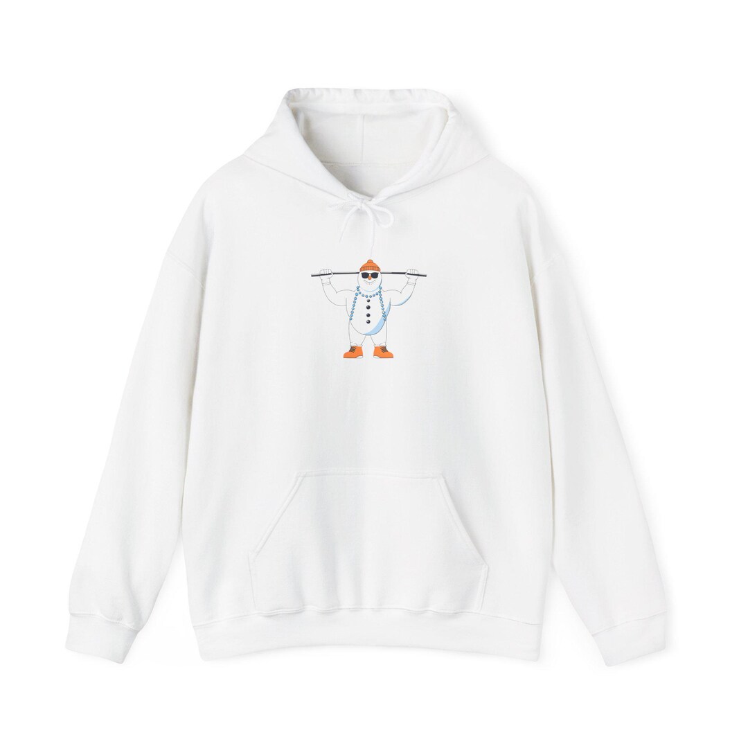 Snowman Holiday Hoodie Jack'd Frost, Frosty Snowman Workout, Funny Gym ...