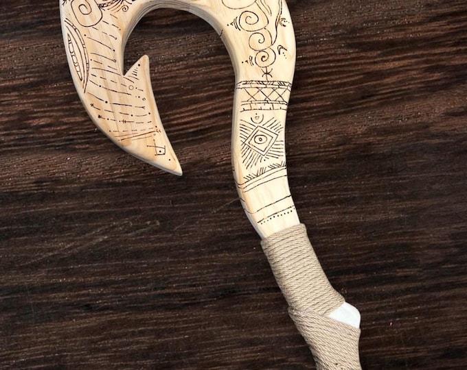 Hawaiian Hand Made Wall Decor Plaques Solid Wood Polynesian Fish Hook ...