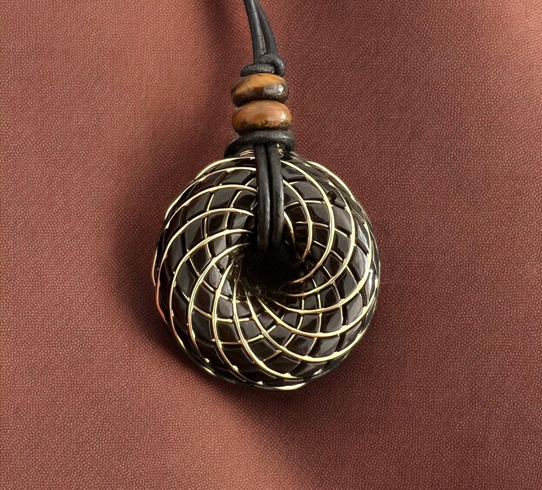 Handmade Torus Orgonite Necklace: Shungite, Quartz & Copper Coil - Etsy