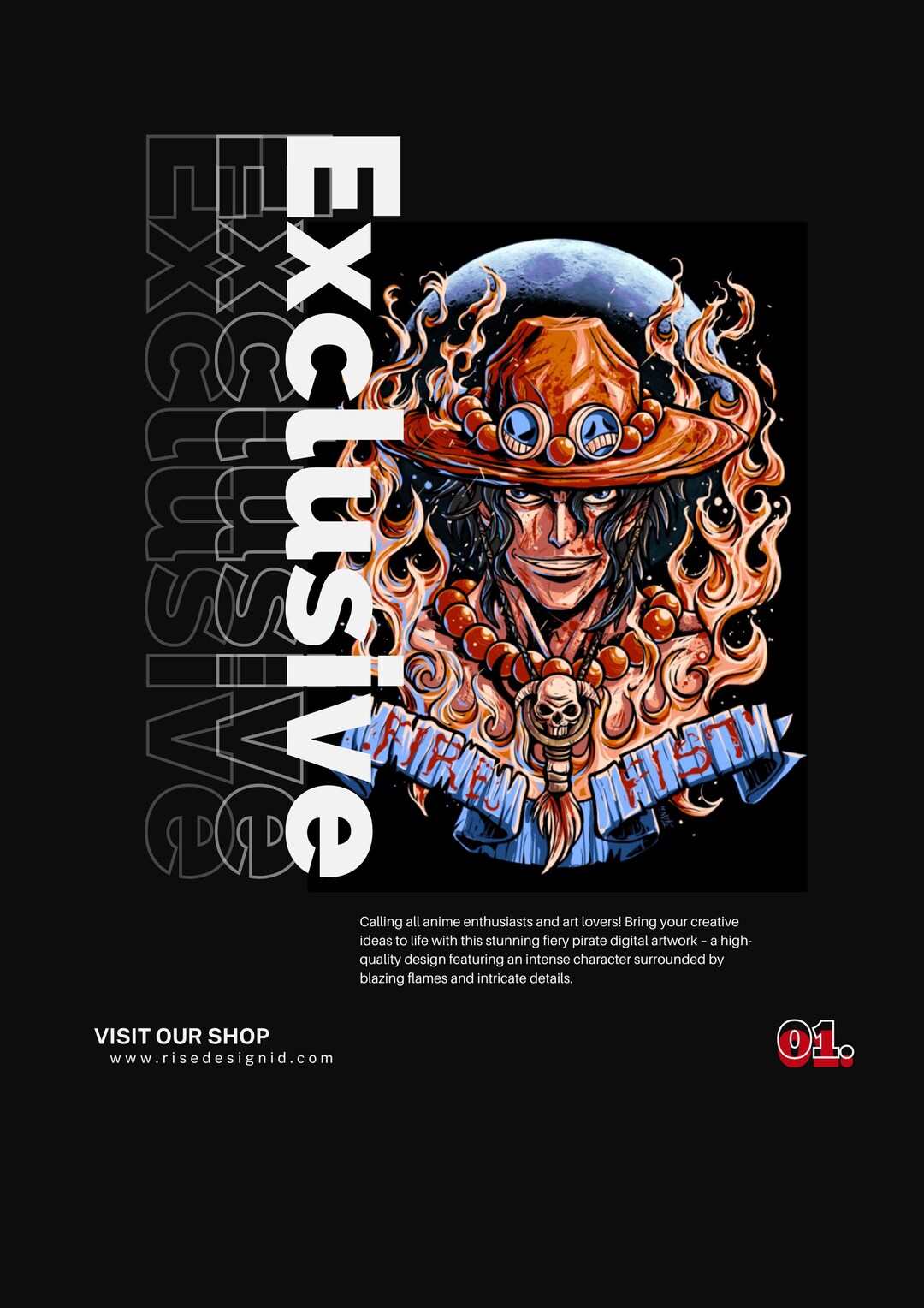 Fiery Pirate Digital Art | Flame Character Design | High Quality PSD ...