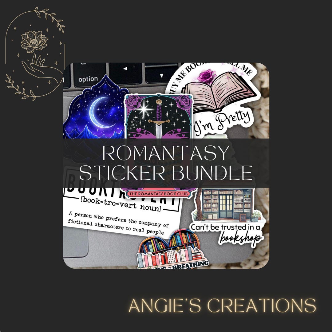 Romantasy Sticker Bundle | 3" 5-piece Set With Two 2" Freebie Bookish ...