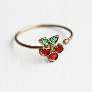Enamel Fruit Ring Adjustable Sizes 8-9 - Etsy