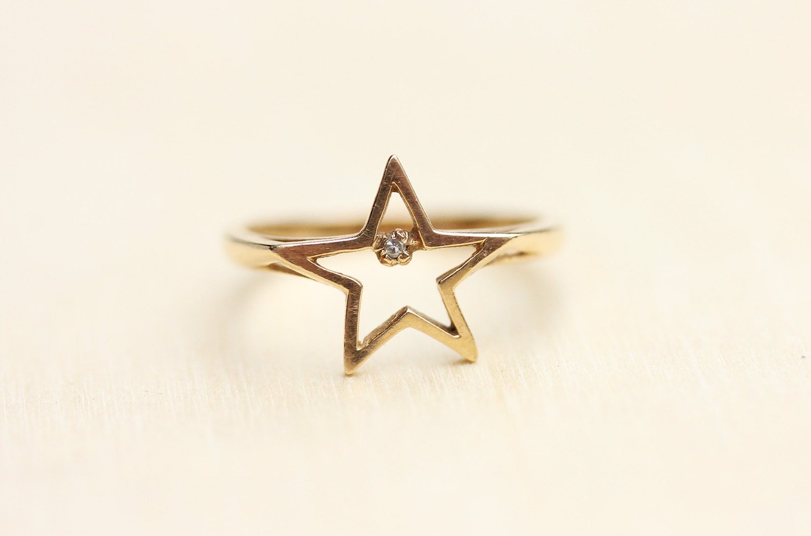 Star Ring Gold Gold Star Ring 14K Star Ring Gold Diamond - Etsy