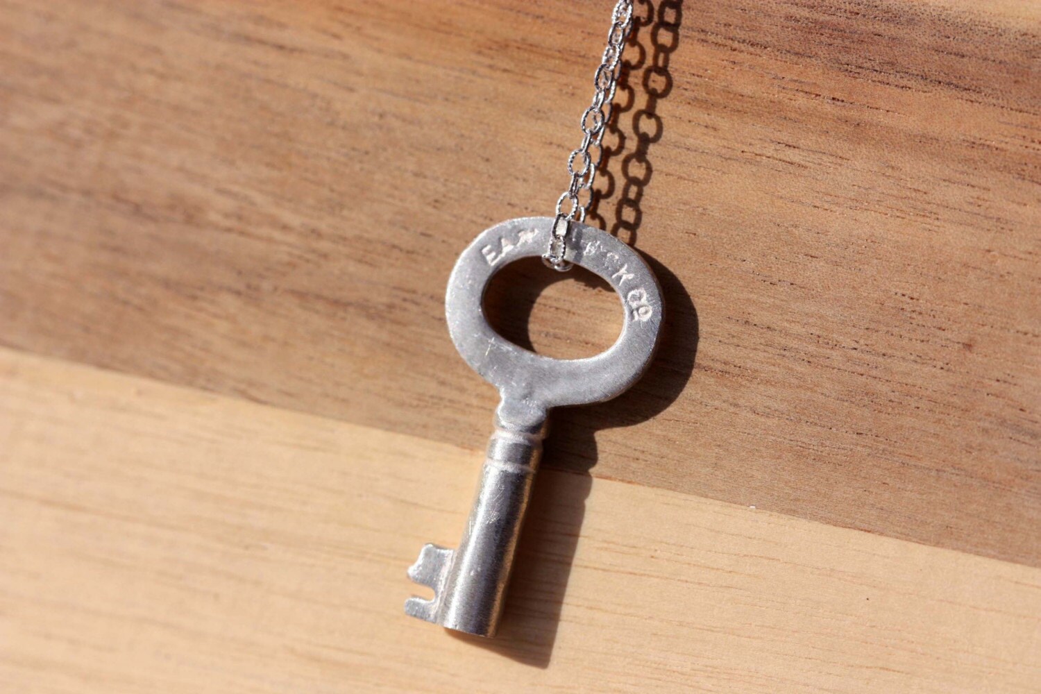Silver Key Necklace - Etsy