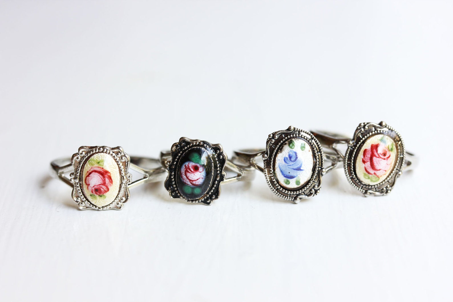 Guilloche Frame Ring Silver Sizes 4567 - Etsy