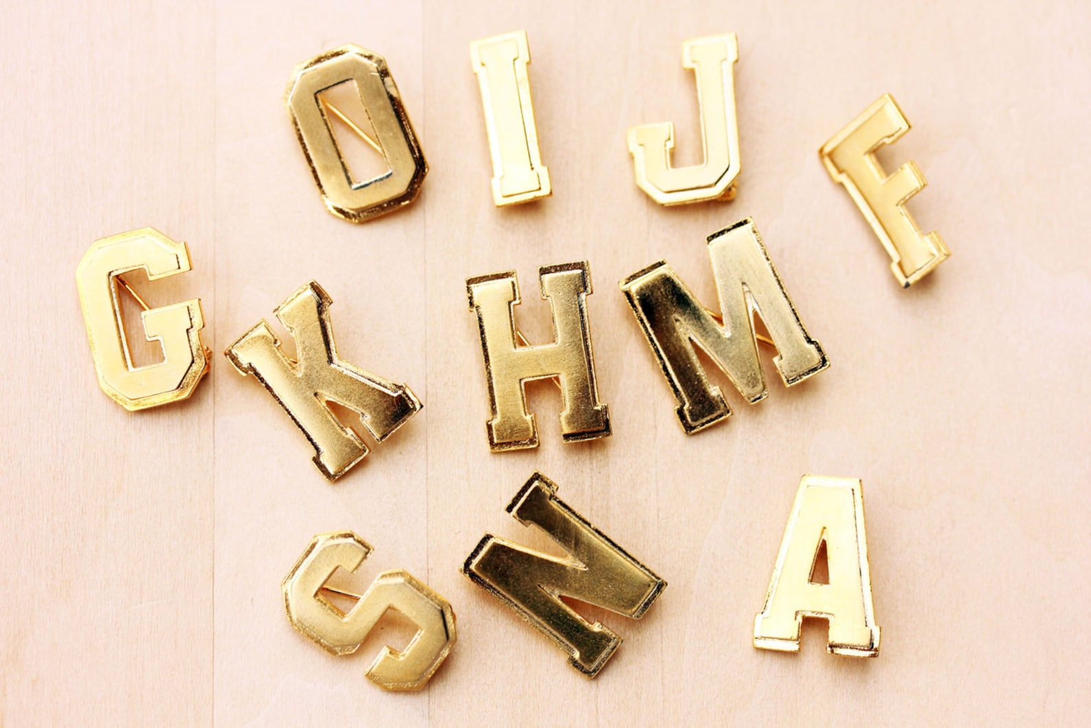 Letter Pin Gold Gold Letter Pin Gold Initial Pin Initial - Etsy