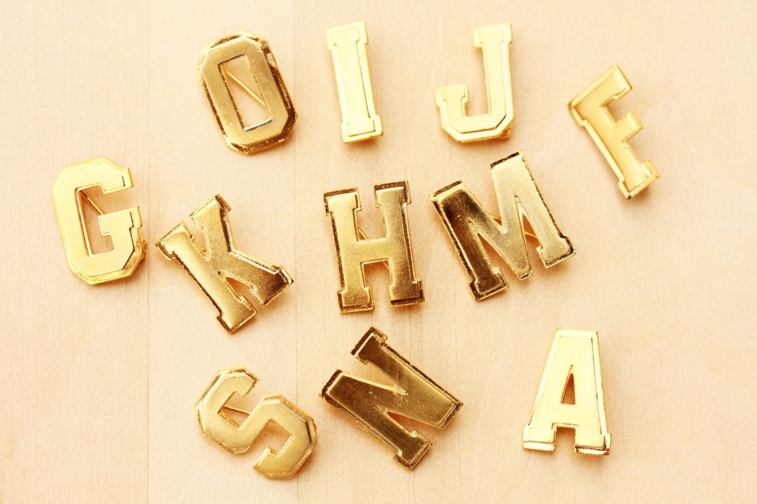 Letter Pin Gold Gold Letter Pin Gold Initial Pin Initial - Etsy