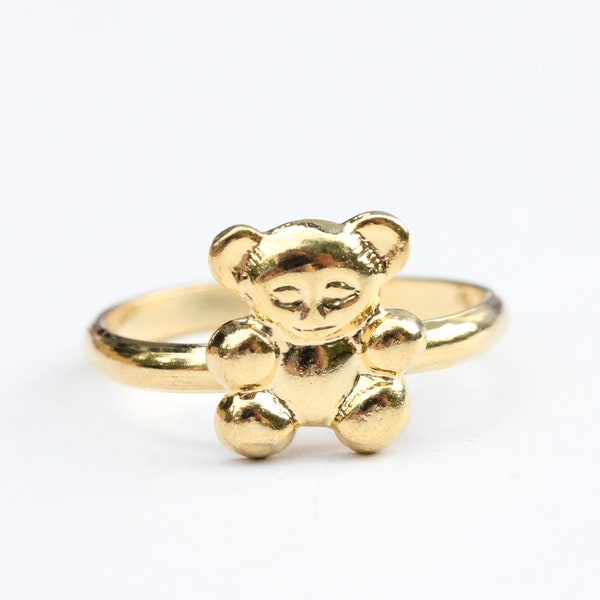 Teddy Bear Ring - Etsy