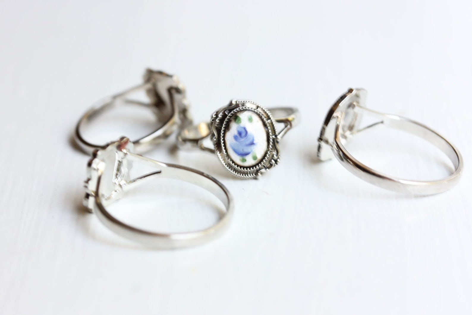 Guilloche Frame Ring Silver Sizes 4567 - Etsy