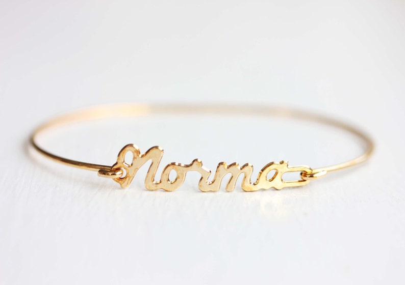 Norma Name Bracelet Gold Name Bracelet Vintage Name Bracelet - Etsy