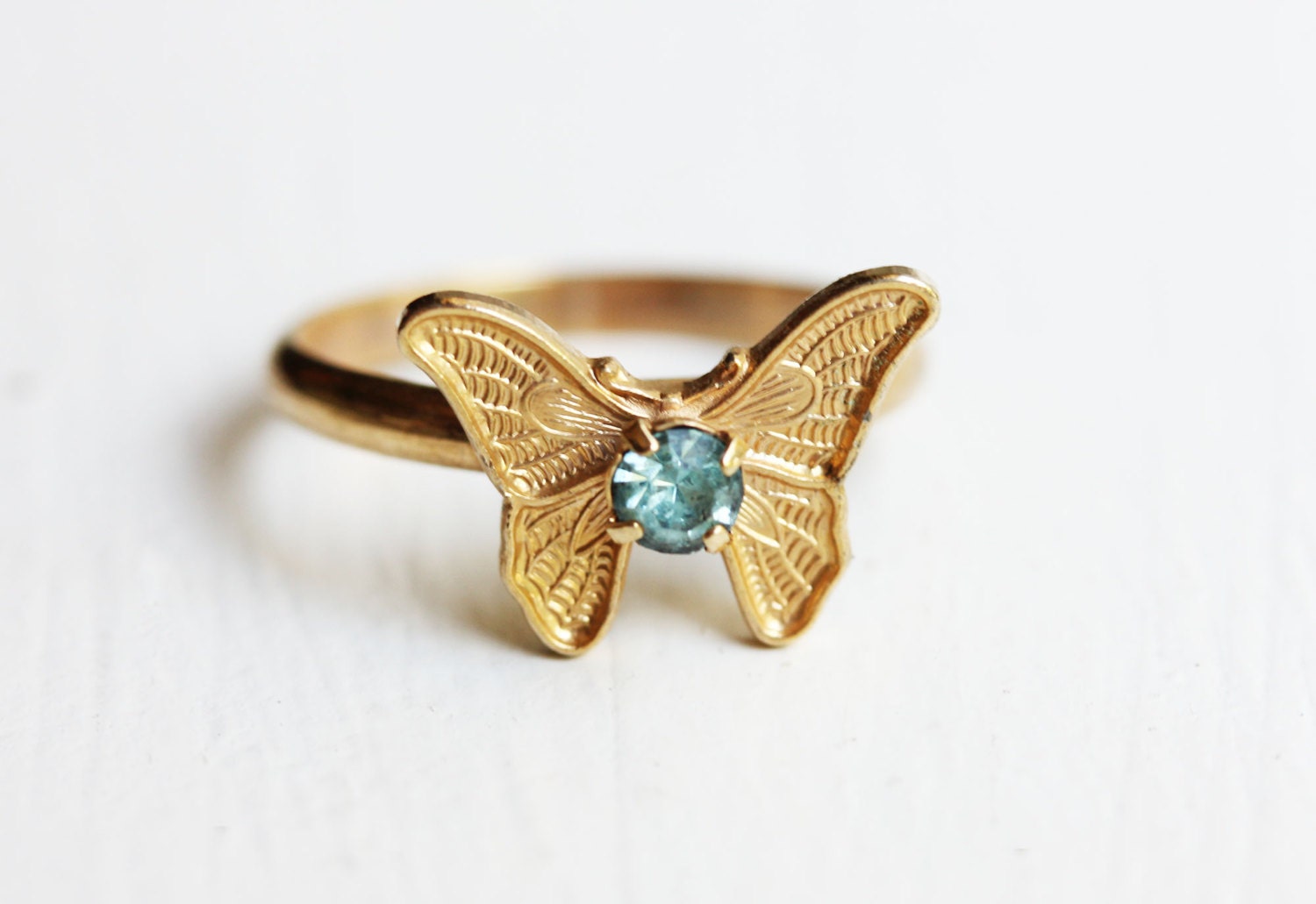 Crystal Butterfly Ring Red Yellow Green Blue Clear Pink - Etsy