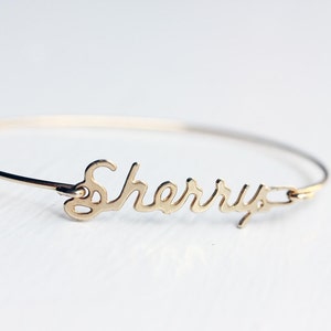 Sherry Name Bracelet Gold, Name Bracelet, Vintage Name Bracelet Gold ...