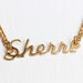 Sherri Name Necklace Gold, Name Necklace, Vintage Name Necklace Gold ...