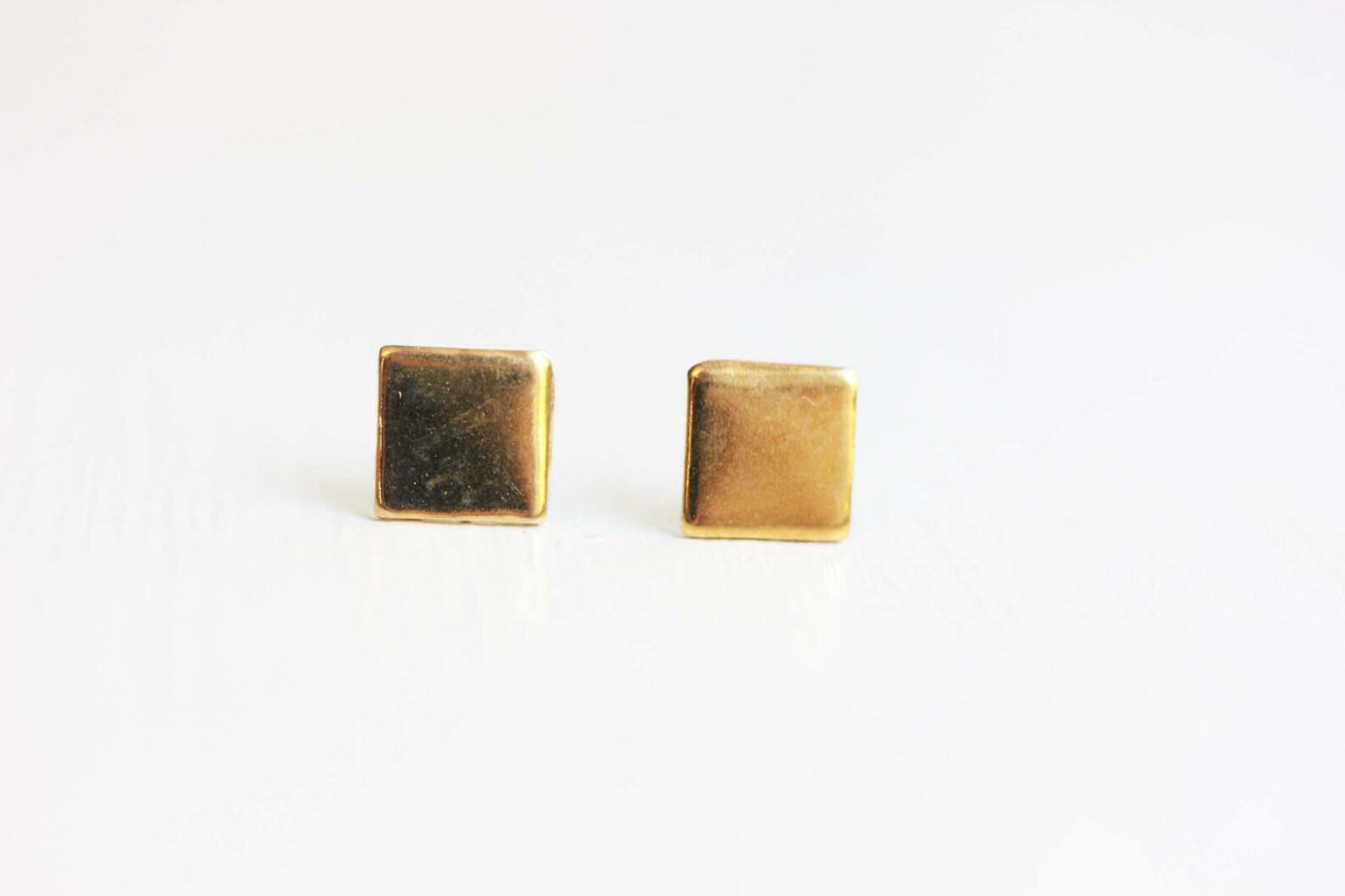 Square Studs Gold Gold Square Studs Gold Studs Geometric - Etsy