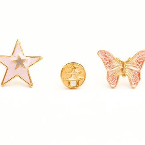 Enamel Pin Set, Small Pins, Enamel Pins, Pin Set, Vintage Pin, Jacket ...