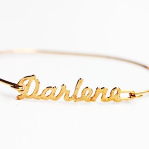Darlene Name Bracelet Gold, Name Bracelet, Vintage Name Bracelet Gold ...