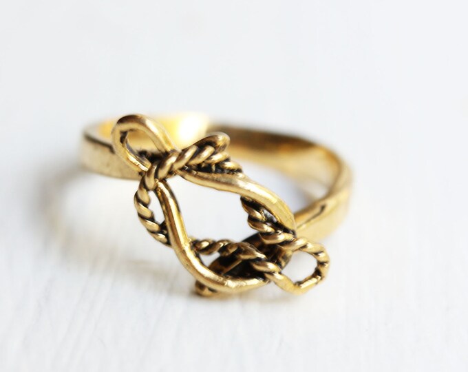 Rope Knot Ring, Gold Knot Ring, Knot Ring, Silver Knot Ring, Silver ...