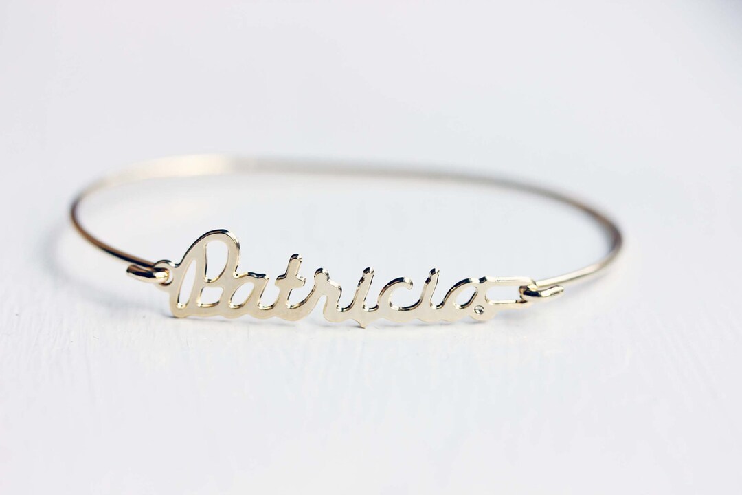 Patricia Name Bracelet Silver, Name Bracelet, Vintage Name Bracelet ...