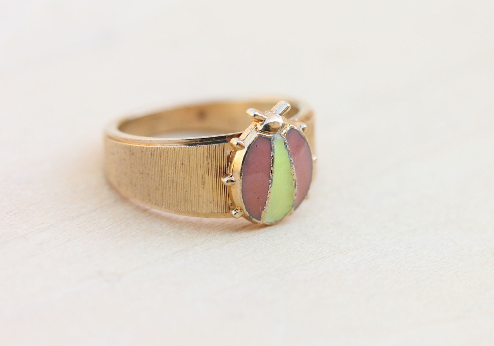 Pink Ladybug Ring Enamel Ladybug Ring Lady Bug Ring Size - Etsy