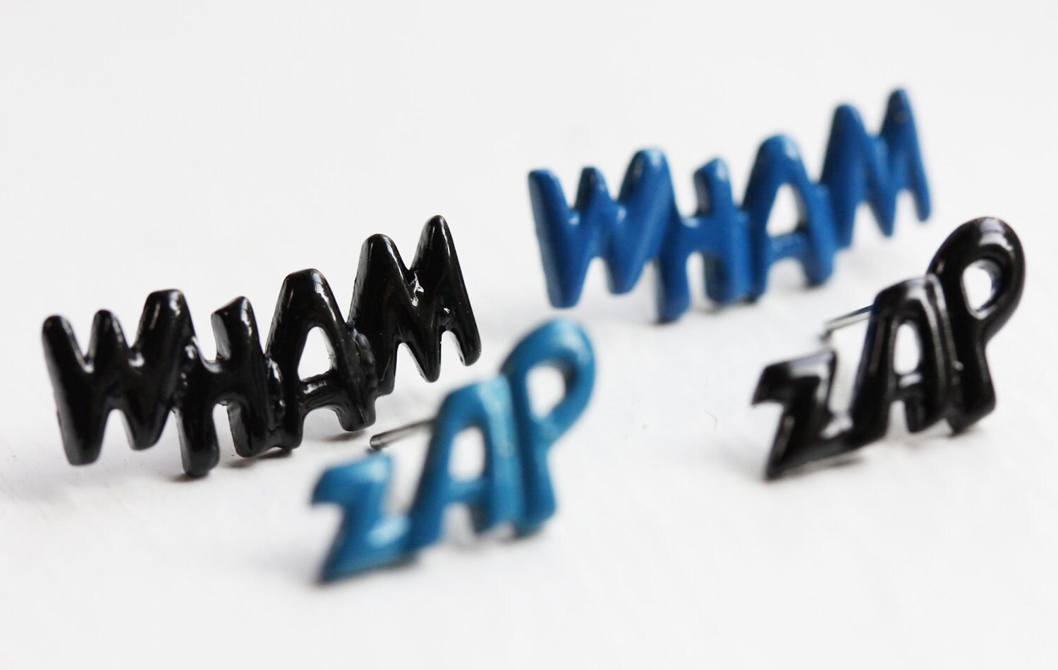 Wham Zap Studs Super Hero Studs Word Studs - Etsy
