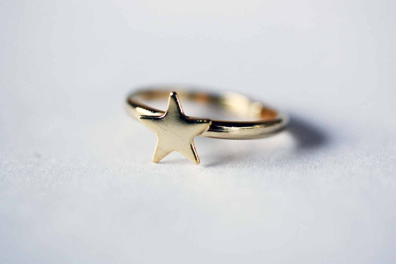 Star Ring Gold, Delicate Star Ring, Adjustable Star Ring, Vintage Star ...