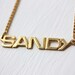 Sandy Name Necklace Gold, Name Necklace, Vintage Name Necklace Gold ...