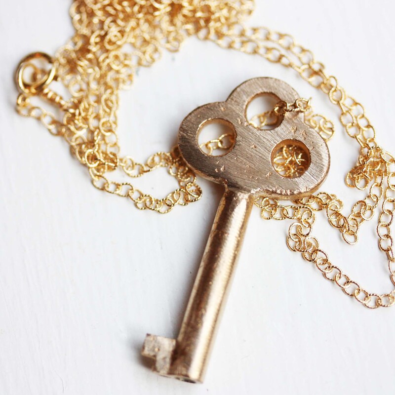 Long Key Necklace - Etsy