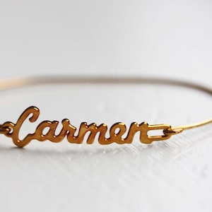 Carmen Name Bracelet Gold, Name Bracelet, Vintage Name Bracelet Gold ...
