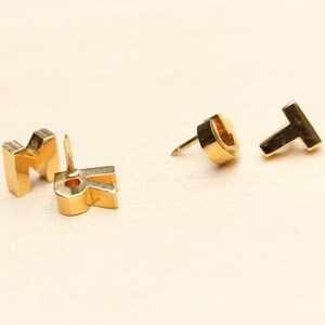 Initial Pin Gold, Small Gold Initial Pin, Letter Pin, Monogram Pin ...