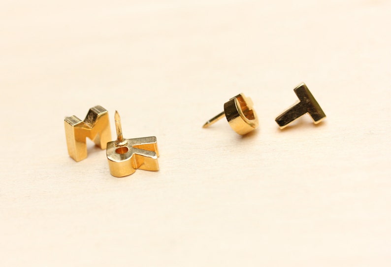 Initial Pin Gold Small Gold Initial Pin Letter Pin Monogram | Etsy