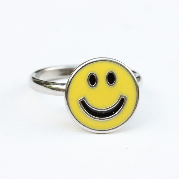 Smiley Face Ring - Etsy