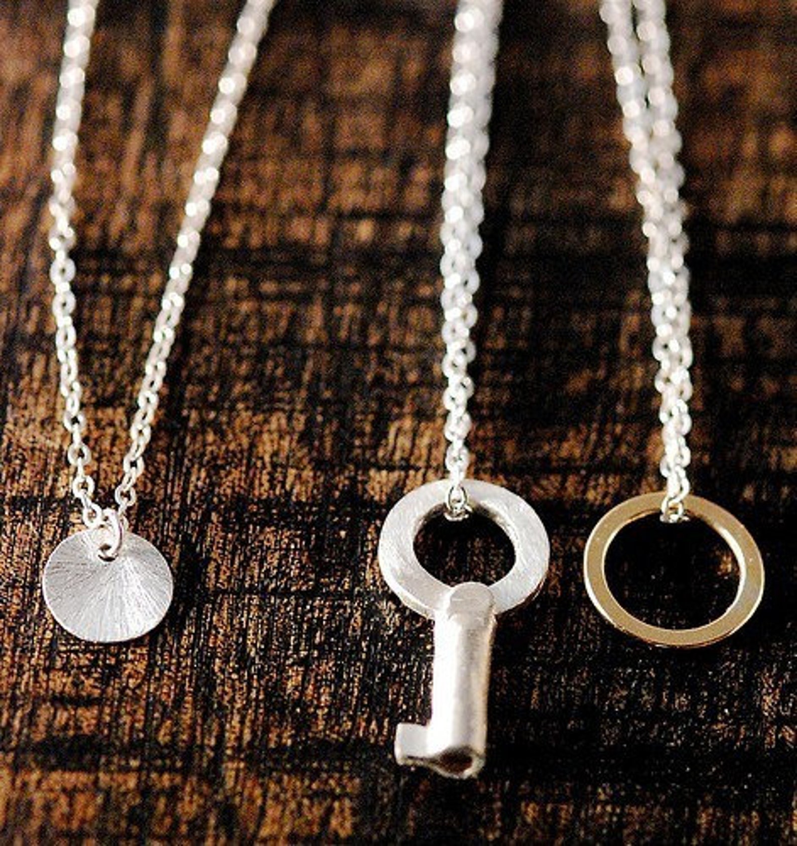 Key Necklace Silver Small Key Necklace Silver Skeleton Key | Etsy