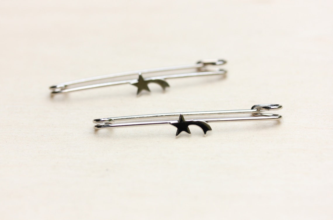 Safety Pin Star Pin Shooting Star Pin Safety Pin Set Pin | Etsy