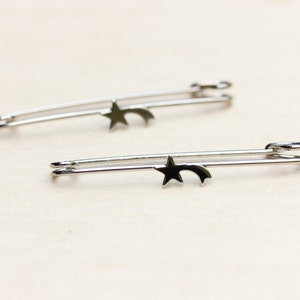 Safety Pin Star Pin Shooting Star Pin Safety Pin Set Pin - Etsy