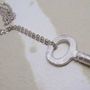 Silver Key Necklace - Etsy
