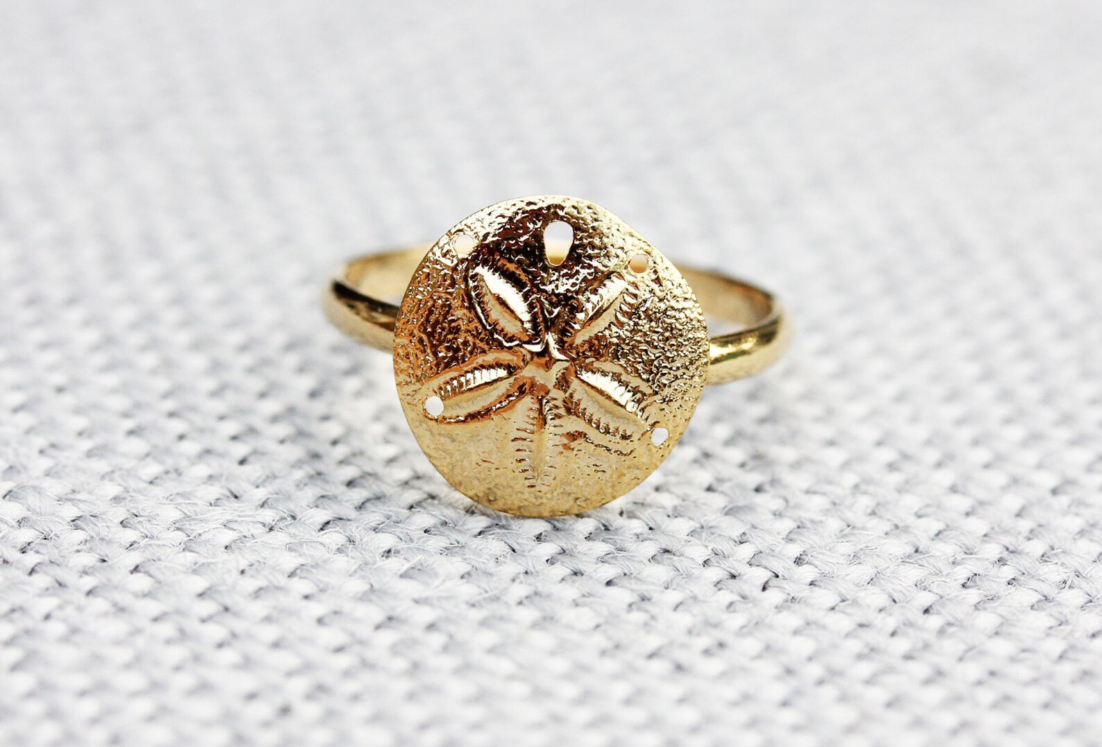 Sand Dollar Ring Gold Sand Dollar Ring Gold Beach Ring - Etsy