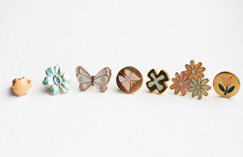 Enamel Pin Set Small Pins Enamel Pins Pin Set Vintage Pin | Etsy