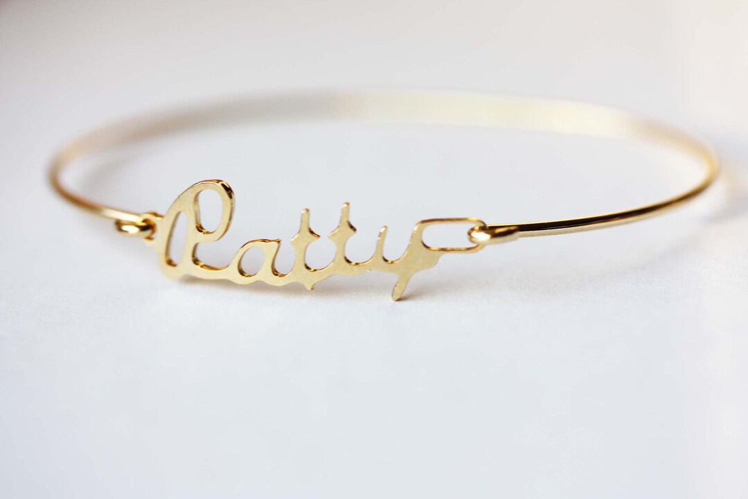 Patty Name Bracelet Gold, Name Bracelet, Vintage Name Bracelet Gold ...