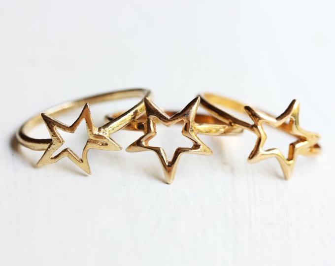 Gold Star Ring, Star Ring, Gold Star, Star Shape Ring - Etsy