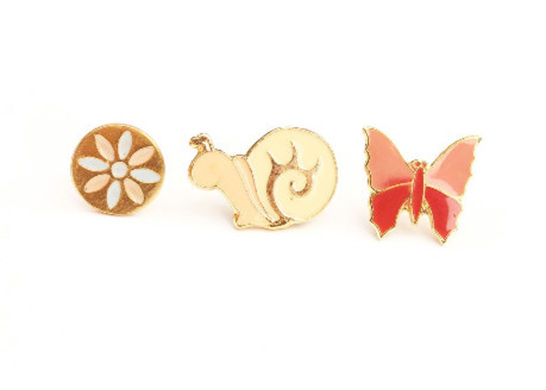 Enamel Pin Set, Small Pins, Enamel Pins, Pin Set, Vintage Pin, Jacket ...