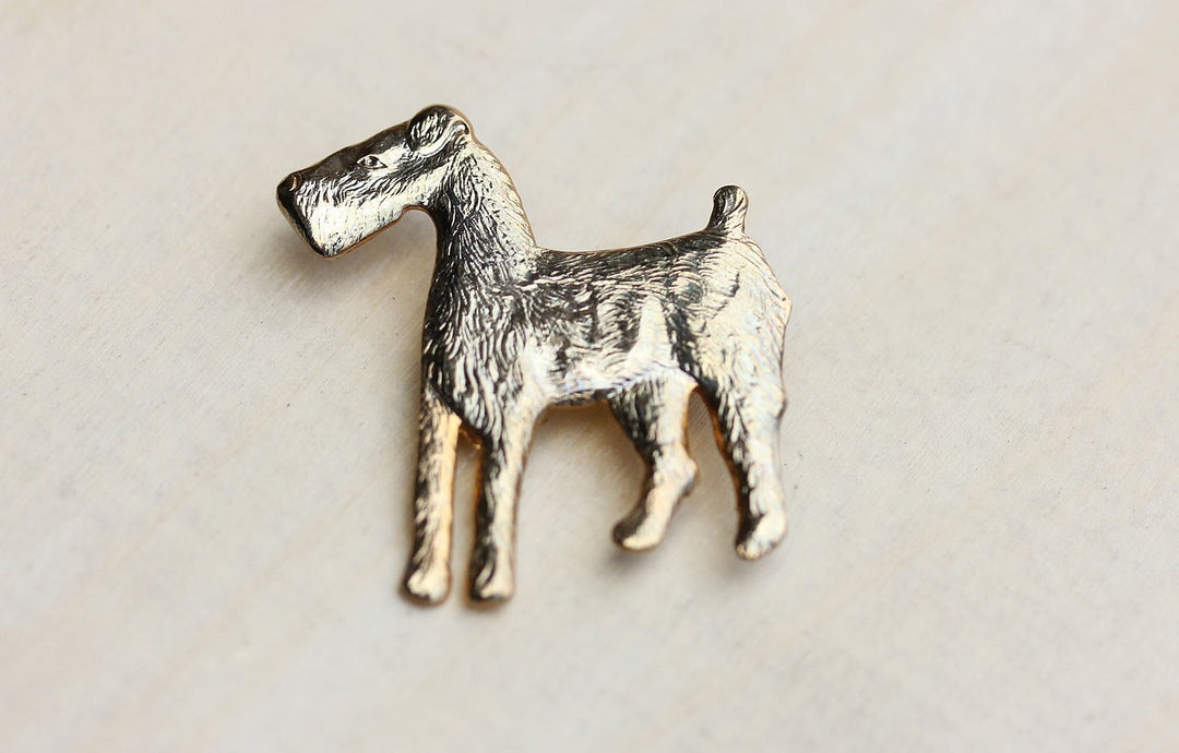 Dog Pin, Airdale Terrier, Airdale Pin, Dog Brooch, Animal Brooch ...