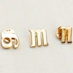 Gold Initial Pin, Initial Pin, Gold Letter Pin, Initial Pin, Initial ...