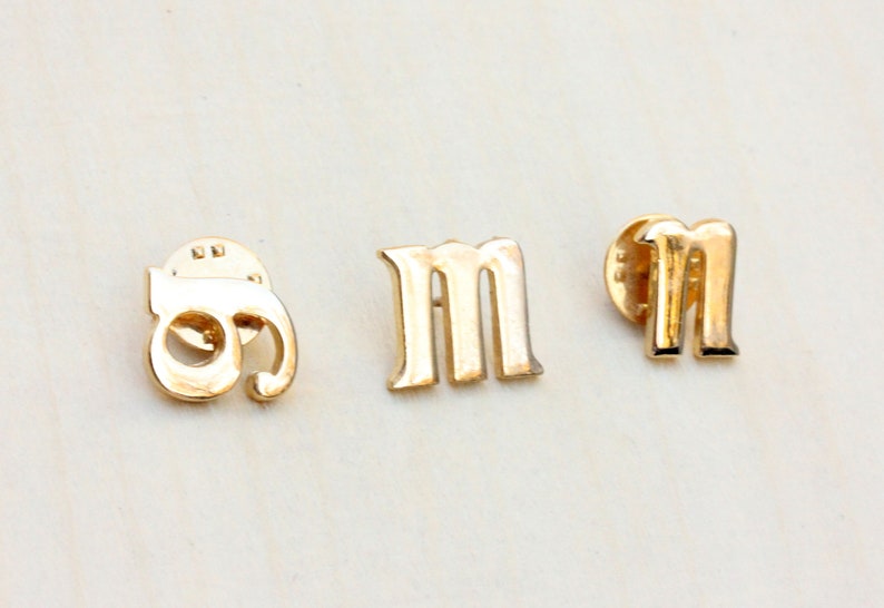 Gold Initial Pin Initial Pin Gold Letter Pin Initial Pin - Etsy