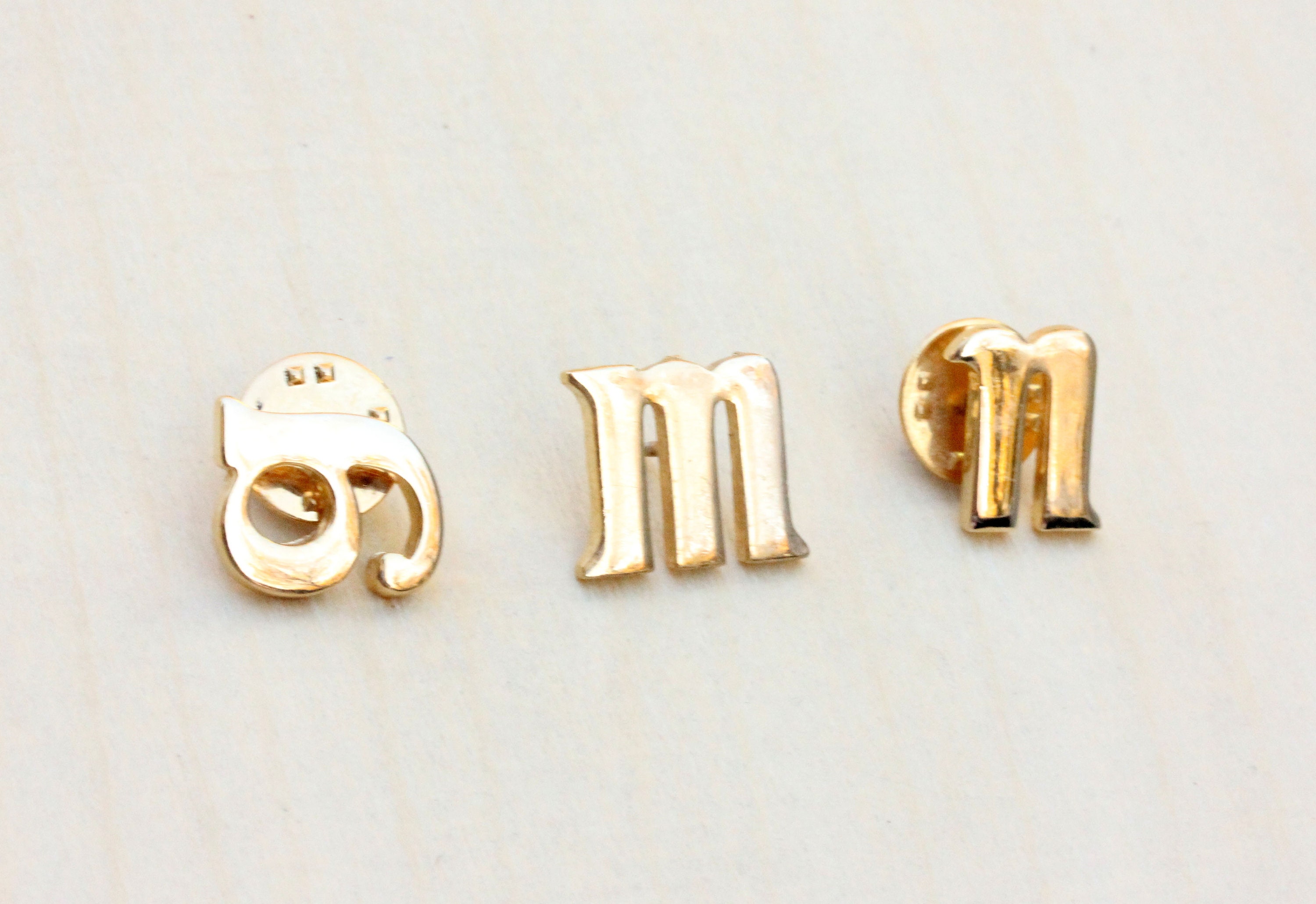 Gold Initial Pin, Initial Pin, Gold Letter Pin, Initial Pin, Initial ...