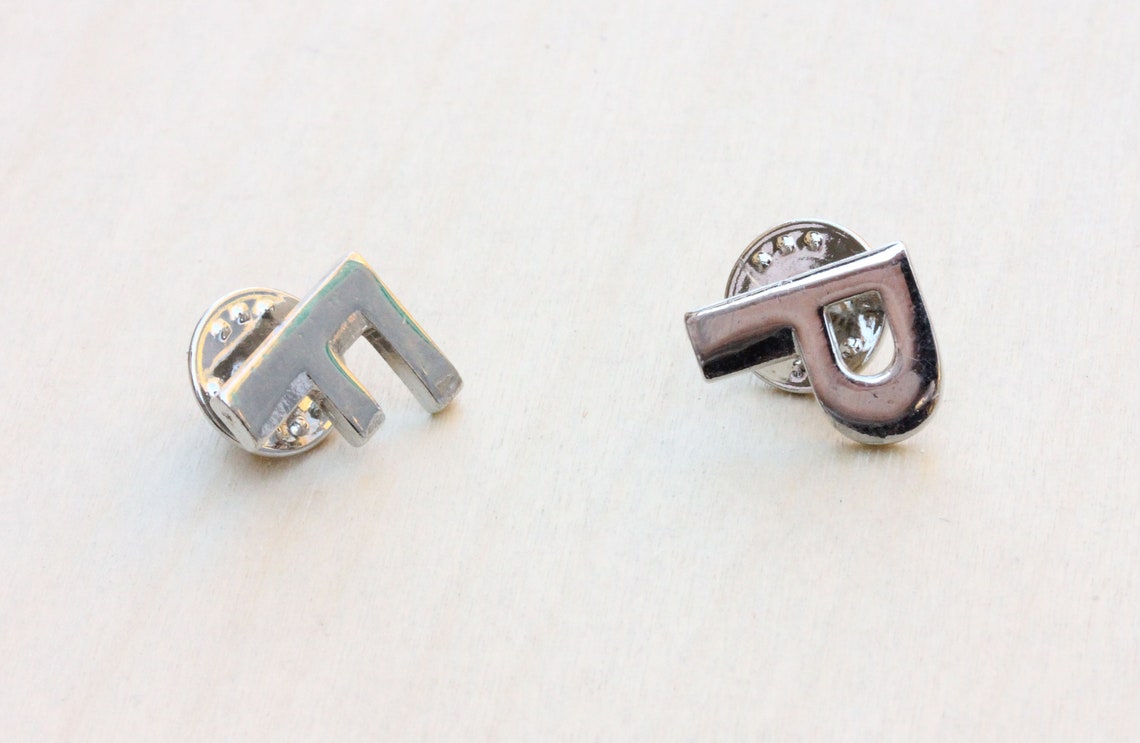 Gold Intial Pin, Initial Pin, Gold Letter Pin, Silver Initial Pin ...