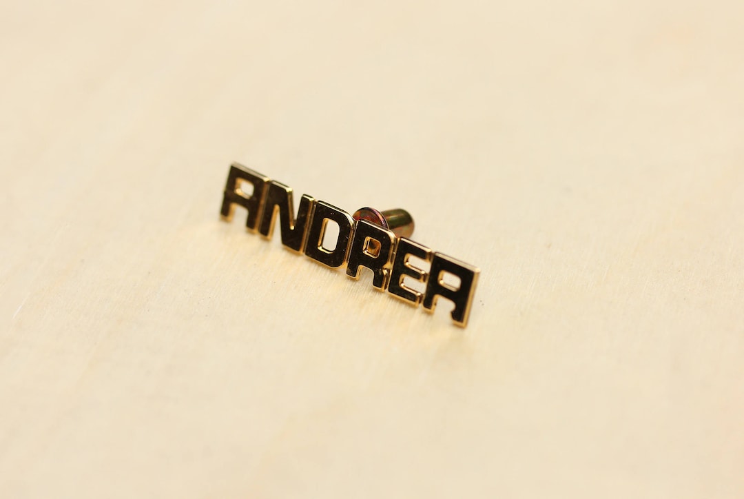Andrea Name Pin Gold, Name Pin, Name Brooch, Gold Pin, Vintage Name Pin ...