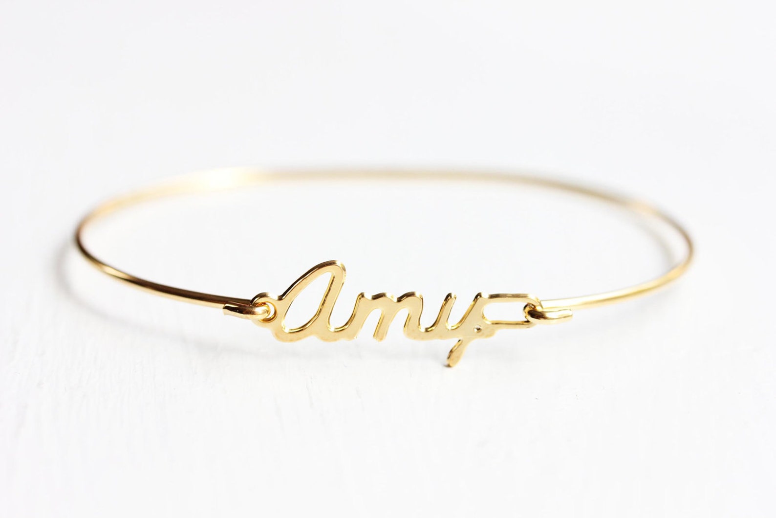 Amy Name Bracelet Gold Name Bracelet Vintage Name Bracelet - Etsy
